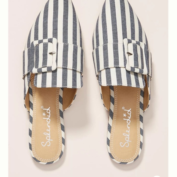 Splendid | Shoes | Splendid Sincerity Slides Blue And White Striped ...